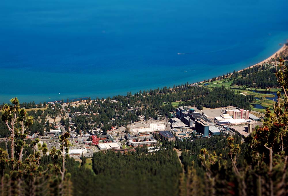 aerial view of south lake tahoe resort